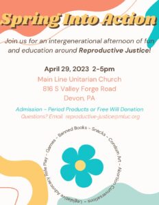 Spring Into Action for Reproductive Justice - Tredyffrin Township Democrats