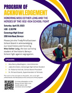 Honoring Miss Esther Long and the Heroes of the 1932-1934 School Fight ...